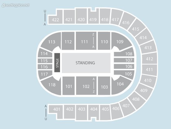 The O2 Arena - View from Seat Block STANDING