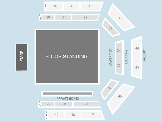 Standing Seating Plan - Earls Court