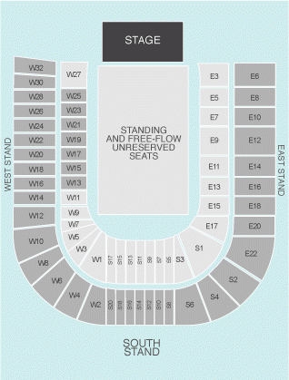 Standing Seating Plan - Murrayfield