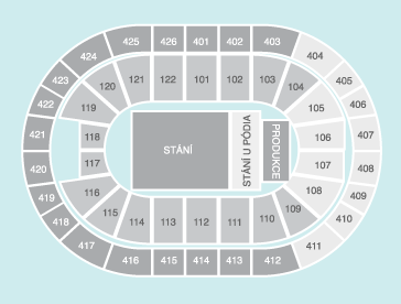 Gold Circle Seating Plan - O2 Arena Prague