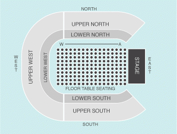 Darts Seating Plan - Odyssey Arena