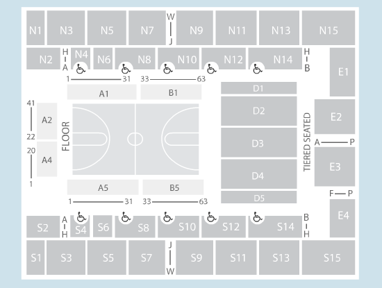 Basketball Seating Plan - SSE Arena Wembley