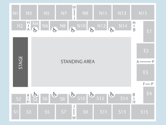 Standing Seating Plan - SSE Arena Wembley