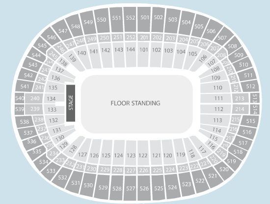 Standing Seating Plan - Wembley Stadium